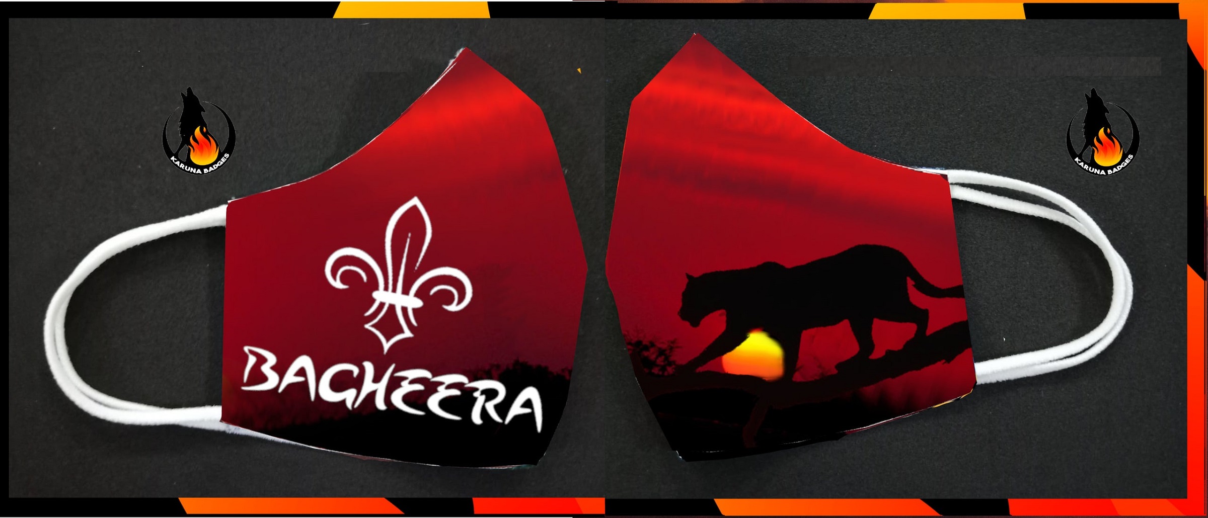 Bagheera Face Mask - Baloo's Badge Bin